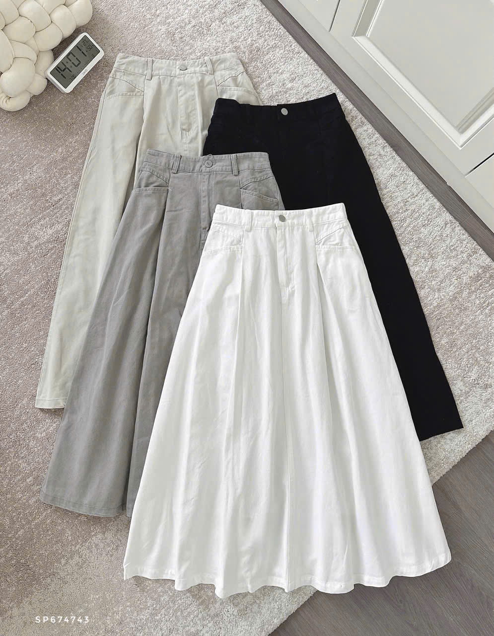 Chân váy kaki mềm suông dài #674743 | Shopee Việt Nam