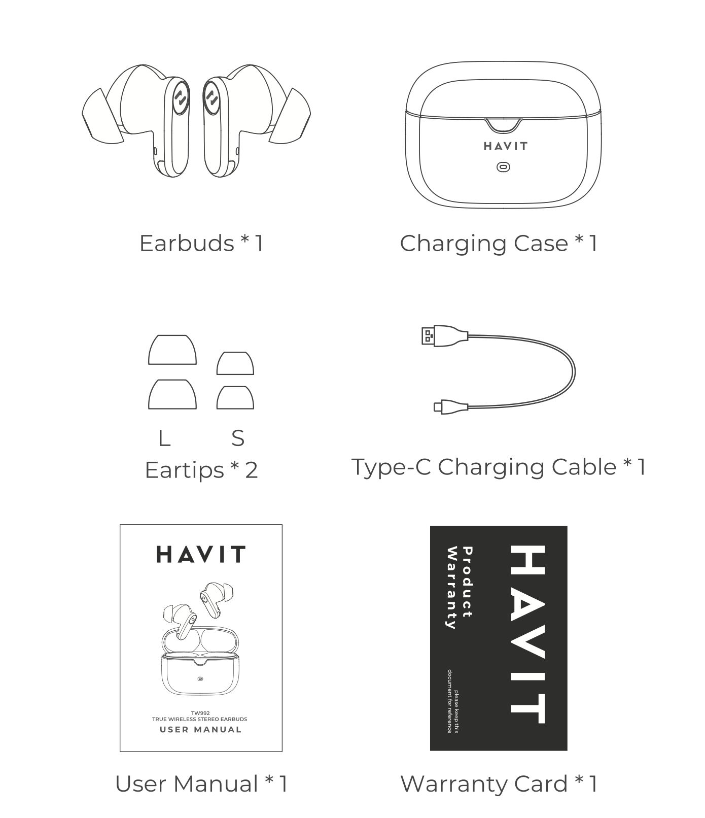 Tai Nghe Không Dây Havit TW992 ANC 4Mic ENC Khử Ồn Gió Bluetooth 5.4 ...