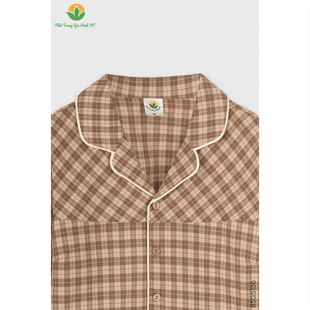 Bộ pijama nữ chất kẻ kate quần dài áo dài tay kẻ sọc thời trang Việt ...