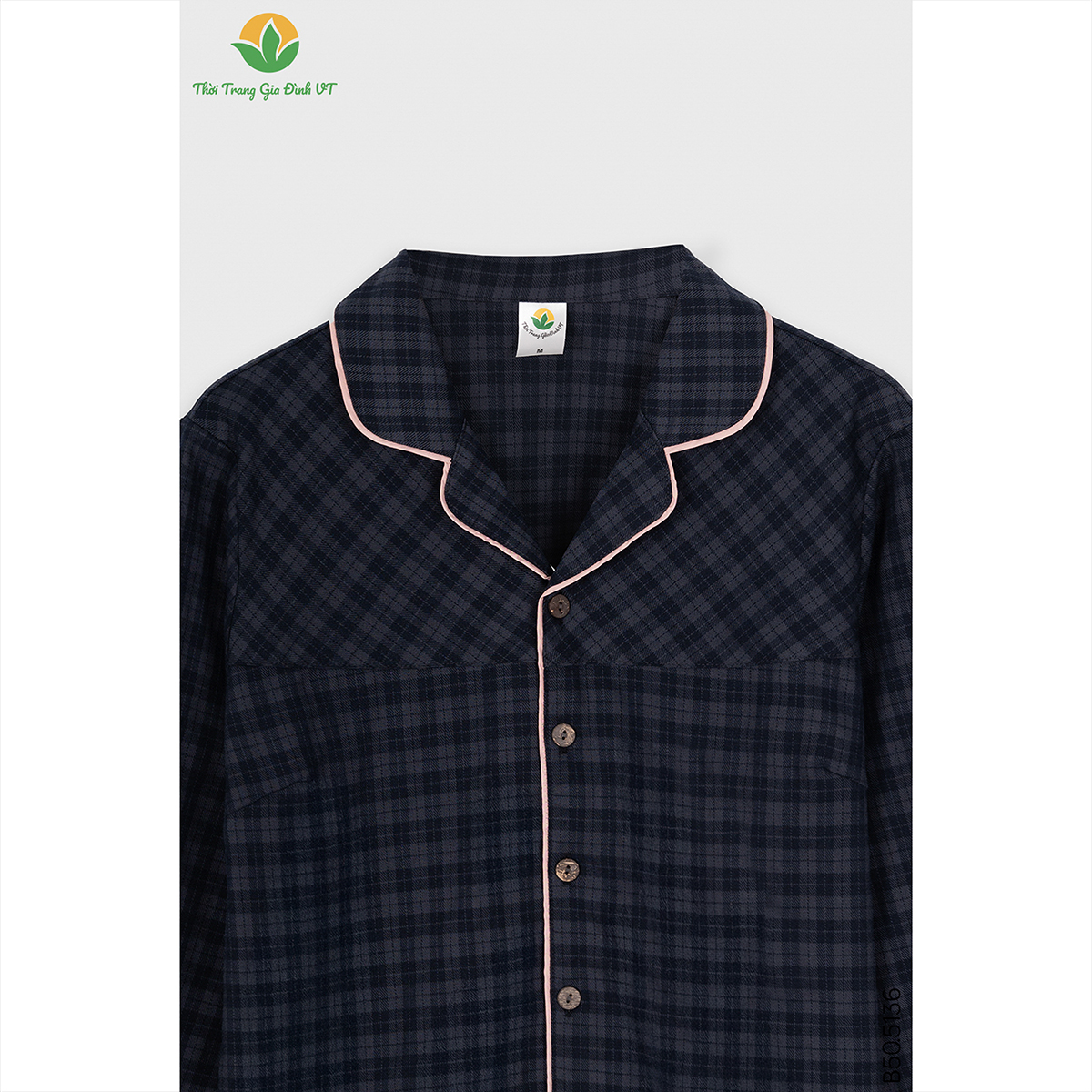 Bộ pijama nữ chất kẻ kate quần dài áo dài tay kẻ sọc thời trang Việt ...