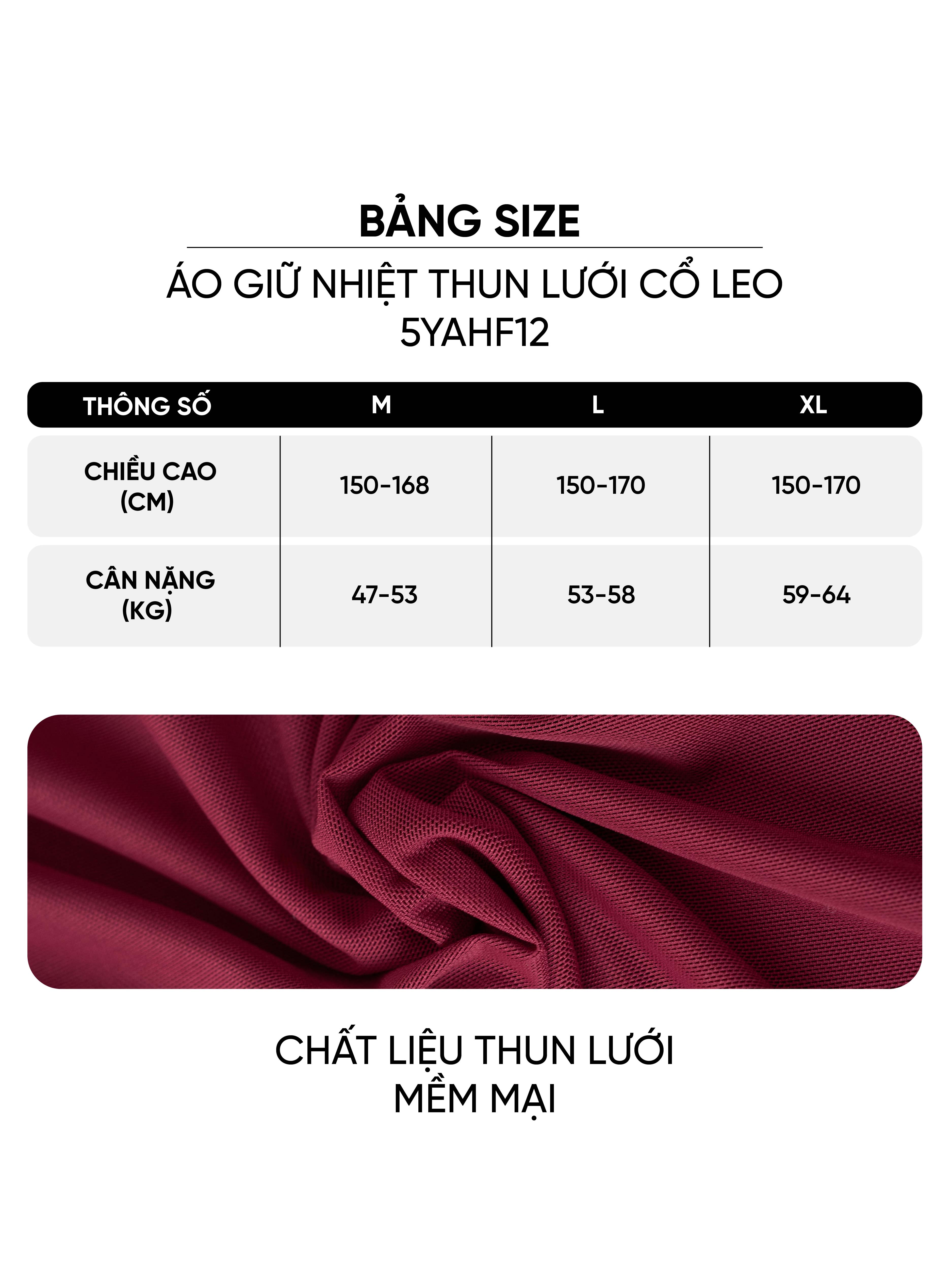 [Xả kho]Áo giữ nhiệt nữ YOUNGER BY CARDINA chất liệu thun lưới cổ leo ...
