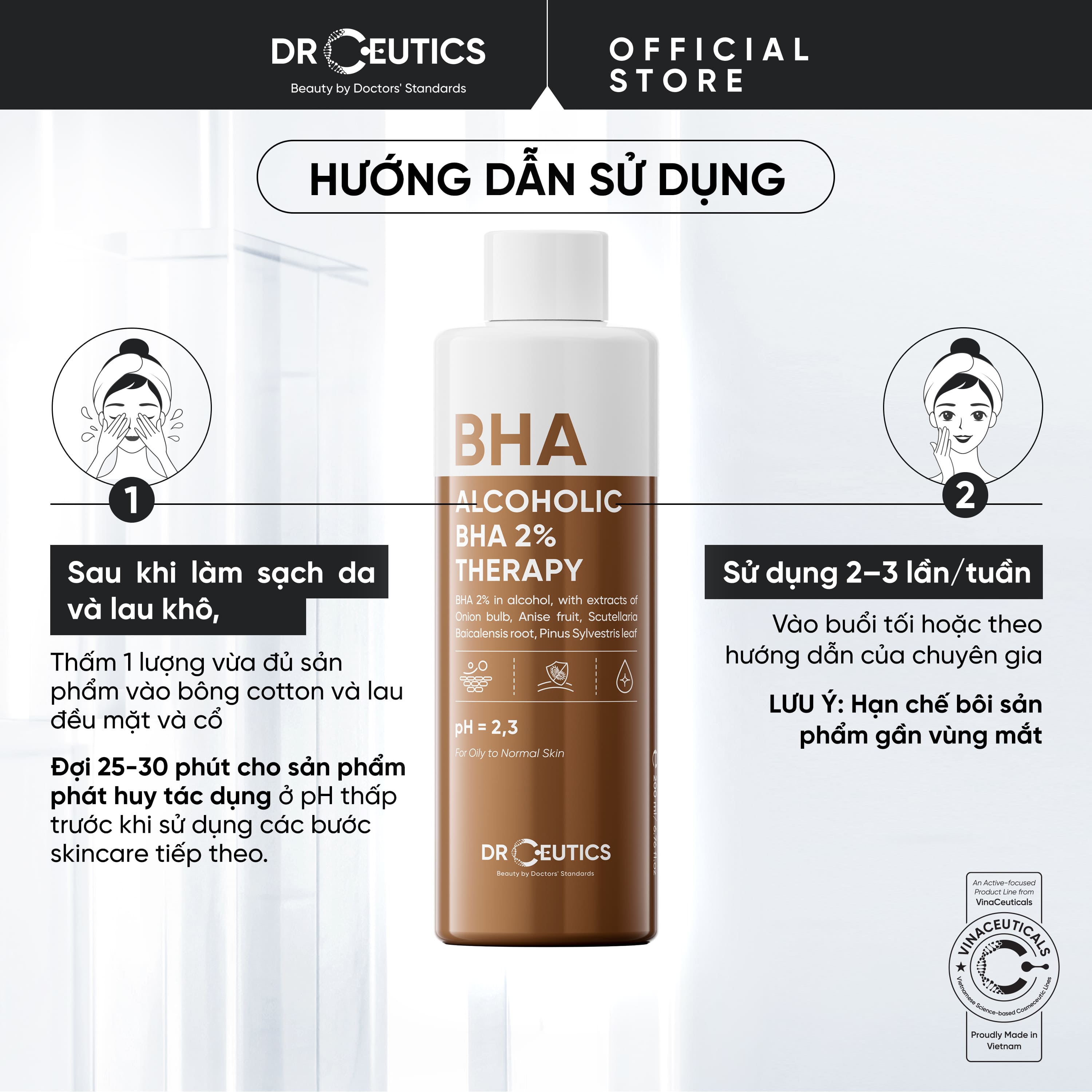 DRCEUTICS Dung Dịch Loại Bỏ Tế Bào Chết Basic BHA 2% In Alcohol - Nền ...