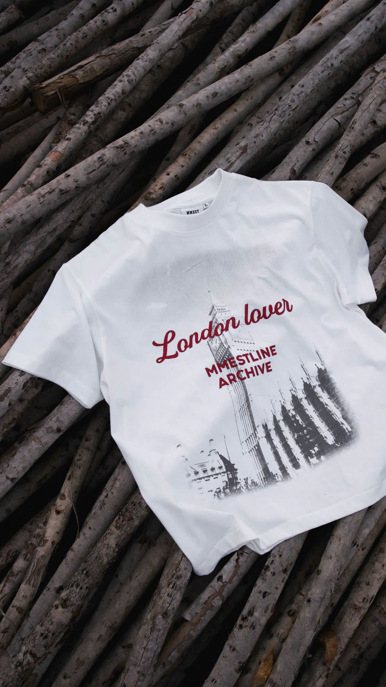 Áo thun MMESTLINE "LONDON LOVER" form Boxy in trame lụa vải Premium ...