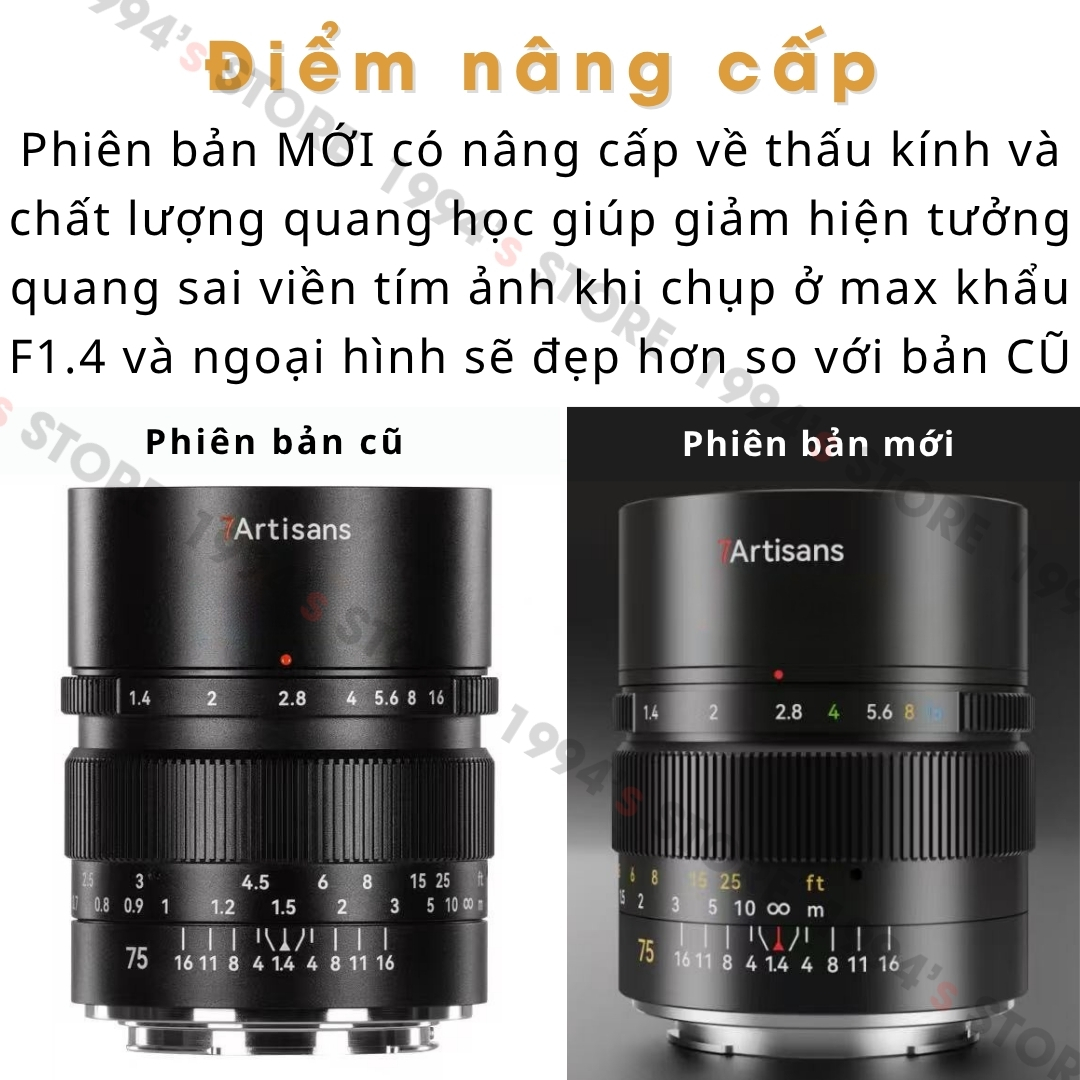 Ống kính 7Artisans 75mm F1.4 New Version - Lens chân dung xóa phông for Full-Frame cho Sony E ...