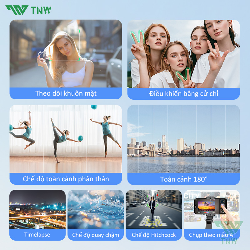 TNW Q19 Gimbal chống rung điện thoại 360 độ Gimbal chụp ảnh selfie có ...
