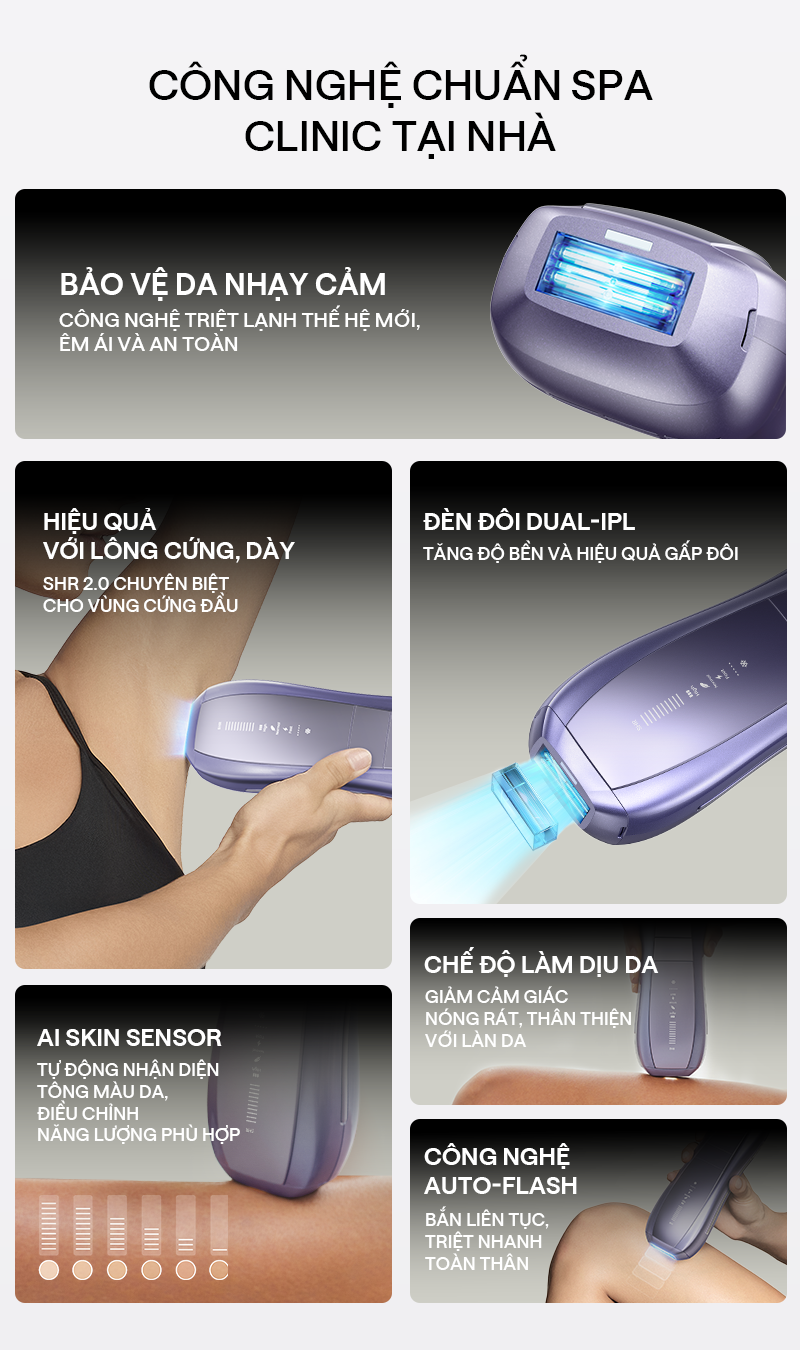 Máy triệt lông Ulike Air 10 công nghệ làm mát Ice Cooling IPL Sapphire ...