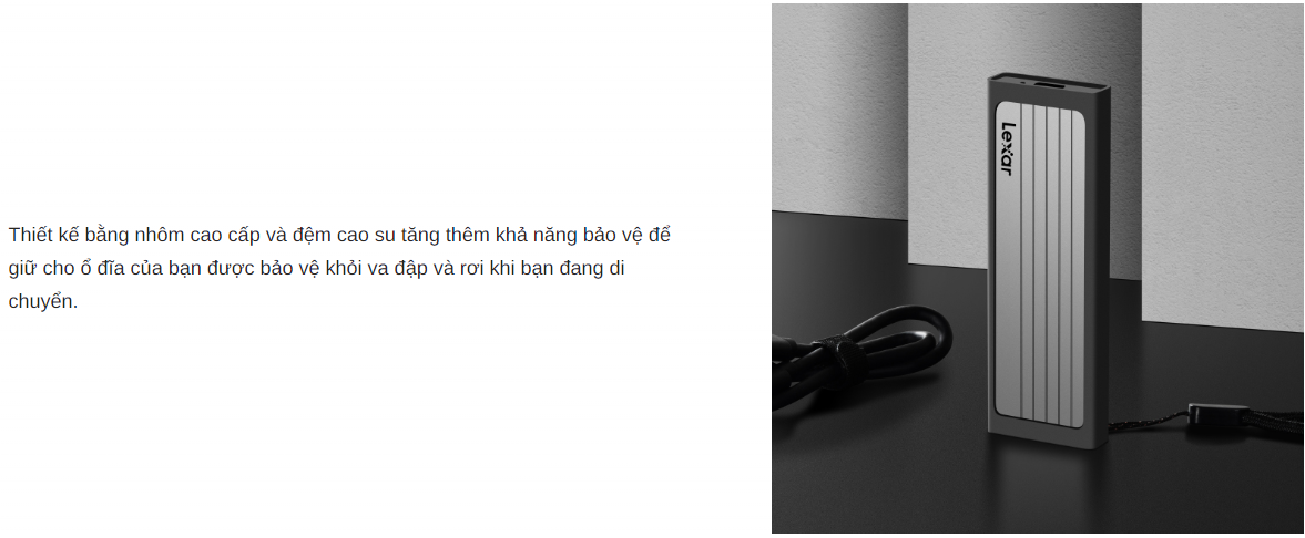 Box SSD di động Lexar E6 LPAE06N-RNBNG M.2 PCIe NMVe | Cổng giao tiếp ...
