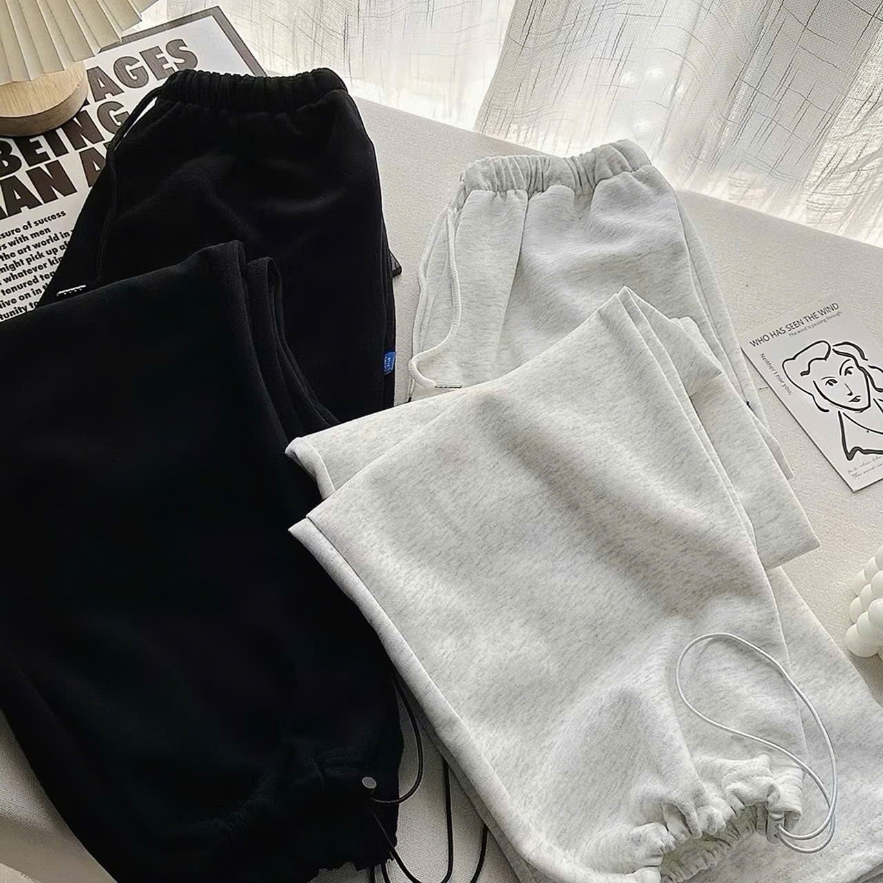 Quần Nỉ Ống Rộng Nữ Unisex QMT, Chất Nỉ 2 da Co Giãn Dày Dặn Form Suông ...