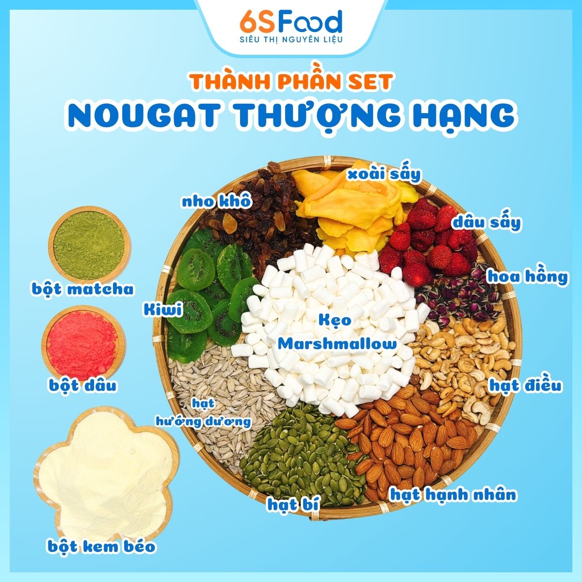 Set Làm Kẹo Nougat Thượng Hạng Kèm Khuôn Mix 3 Vị Dâu, Matcha, Sữa Hạt ...