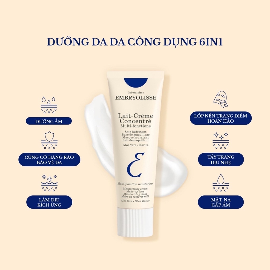 [HÀNG CÔNG TY] Kem Dưỡng Ẩm Phục Hồi Da Embryolisse Lait Crème ...