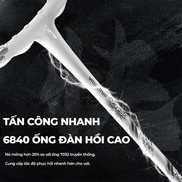 Vợt cầu lông VENSON VS Youlong Moyin, vân rồng chuyển màu, 5U tấn công ...
