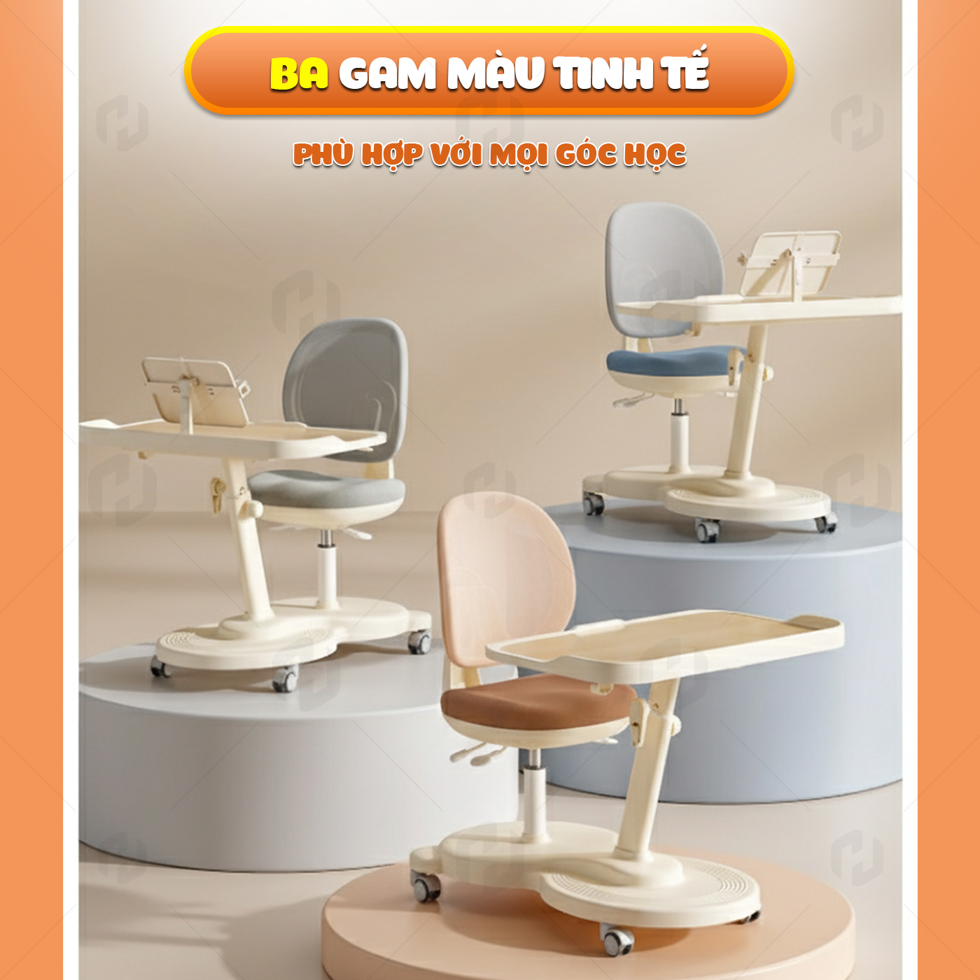 Bộ bàn học T74 liền ghế chống gù – Giữ tư thế ngồi chuẩn, giúp bé học ...