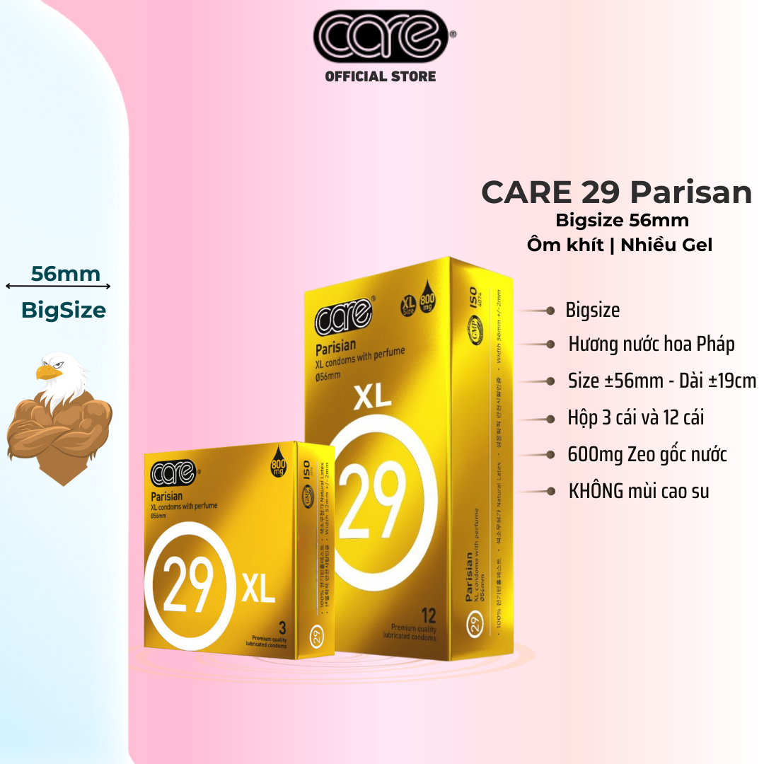 bao cao su size to,bcs 55mm - 56mm CARE 29 bcs big size hương nước hoa ...