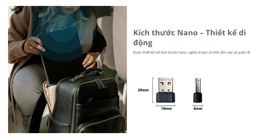 USB Bluetooth D-Link DBT-F122 | Bluetooth 5.0 | KÍch thước nhỏ gọn | Hỗ ...