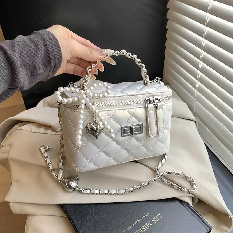 Túi Xách Nữ Cốp Trầm Ô Cao Cấp Dự Tiệc Kèm Charm Ngọc CUN801 | Shopee ...