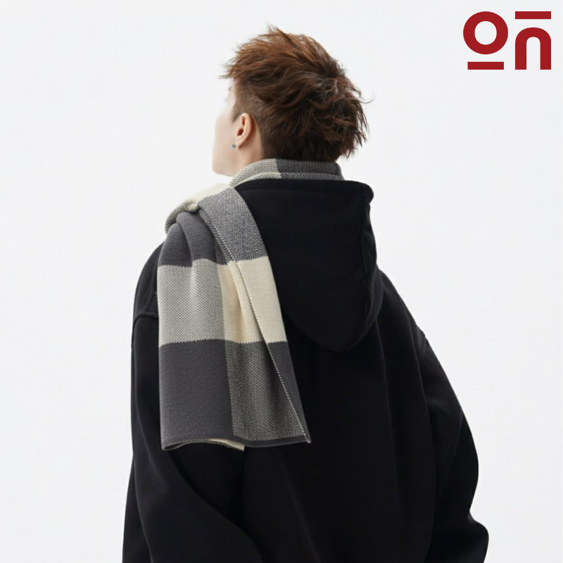 [ĐÓNG HỘP] Khăn quàng cổ kẻ caro OnZ - Khăn choàng cổ nam nữ len dệt ...