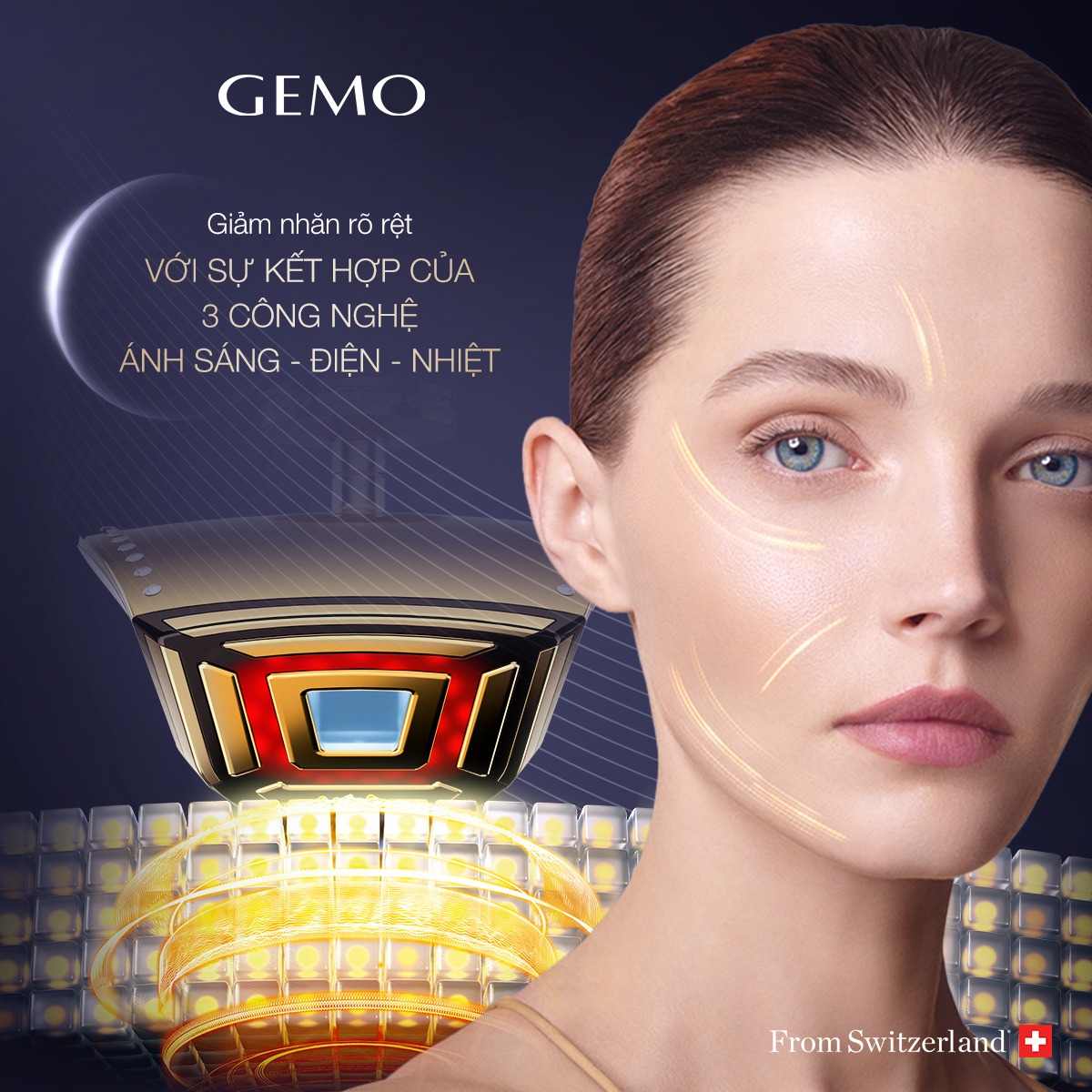 GEMO G20 - Thiết bị làm đẹp chống lão hóa cao cấp từ Thụy Sĩ G20 hỗ trợ nâng cơ, giảm nếp nhăn ...