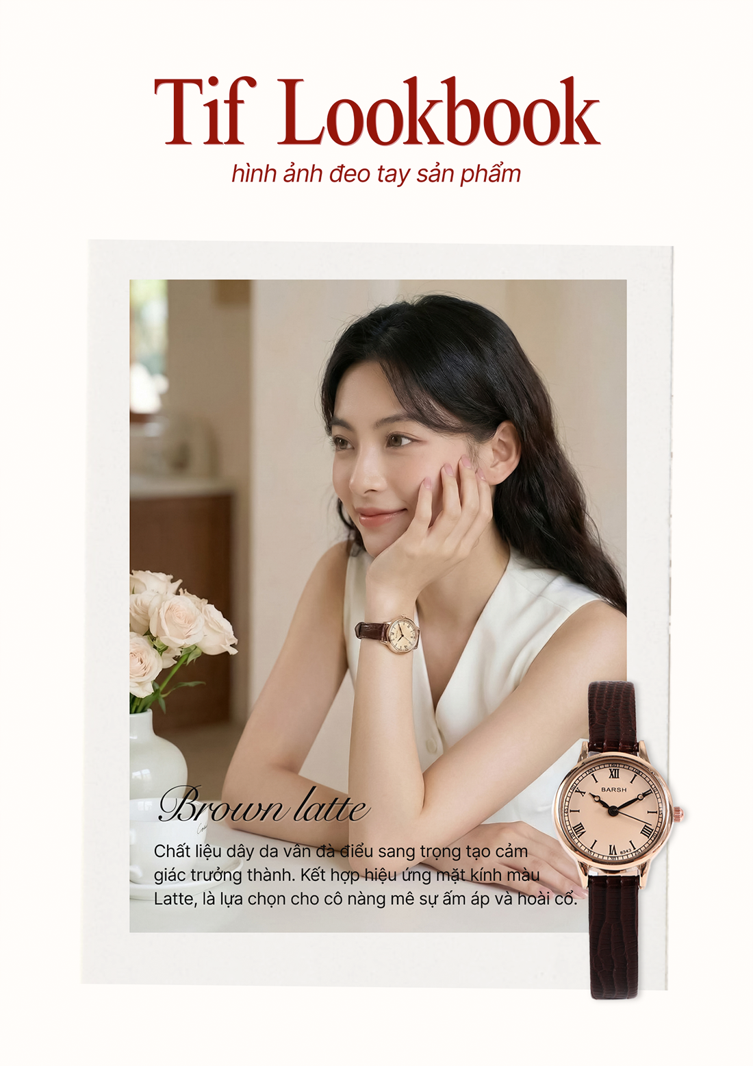Đồng Hồ Nữ Tay Nhỏ Dây Da BAILEY Tif Watches Nhỏ Gọn Phong Cách Vintage ...