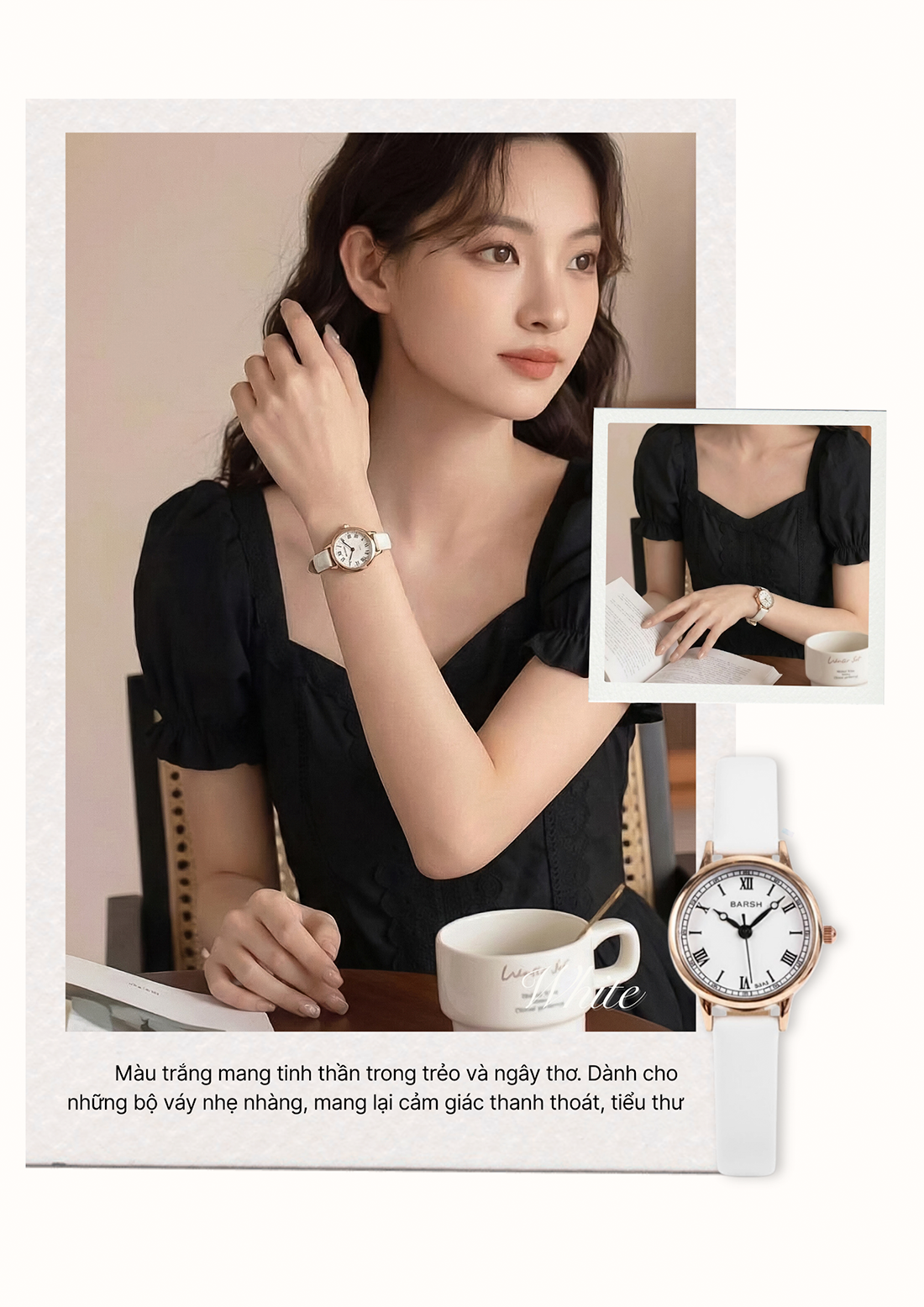 Đồng Hồ Nữ Tay Nhỏ Dây Da BAILEY Tif Watches Nhỏ Gọn Phong Cách Vintage ...