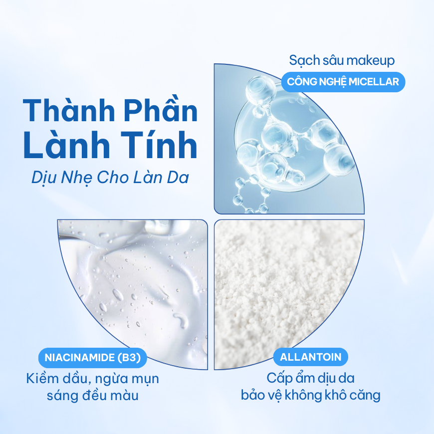 Nước Tẩy Trang Micellar Water Compliment Sạch Sâu Kiềm Dầu, Gỉam Mụn Mờ ...