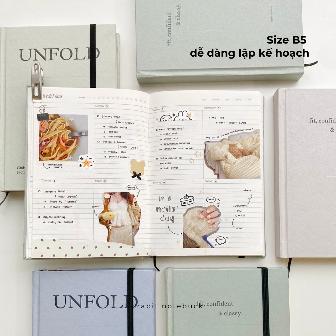 Sổ lịch lập kế hoạch 12 tháng planner 2026 sổ ghi chú sáng tạo Crabit ...