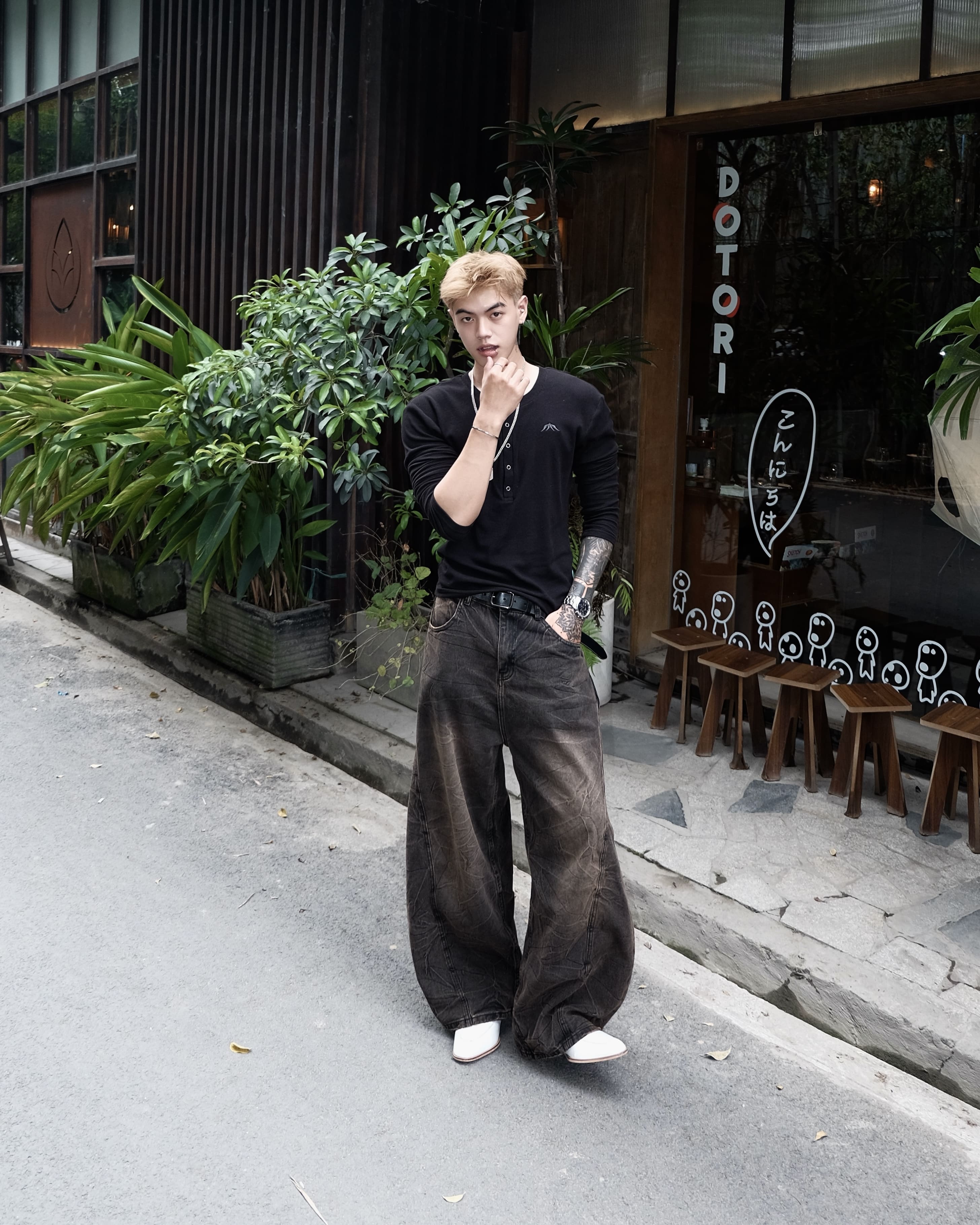 Quần jeans baggy nam nữ Haven Studio ống cong form rộng có 7 màu gồm 5 ...