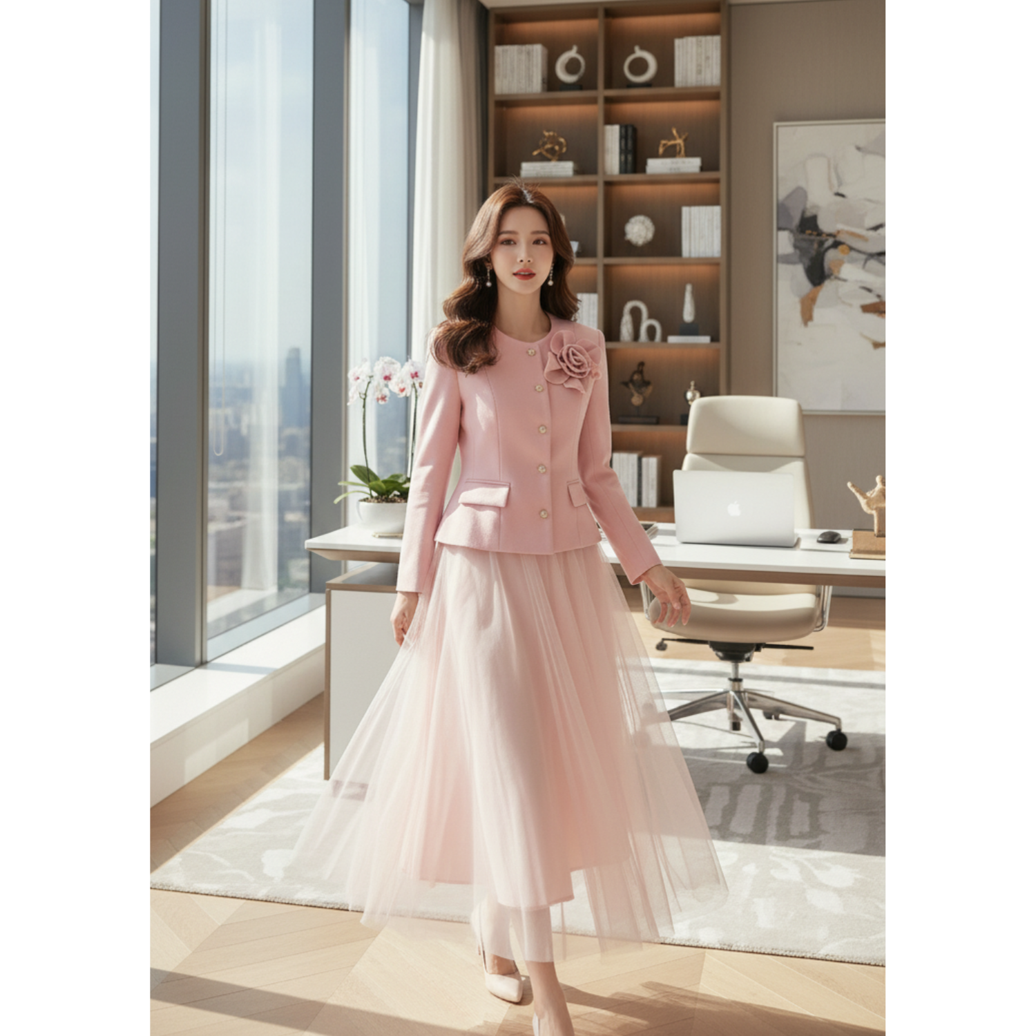 Set Bộ Công Sở Nữ Hồng Pastel KOISAN – Vest Cao Cấp, Form Đẹp + Chân ...