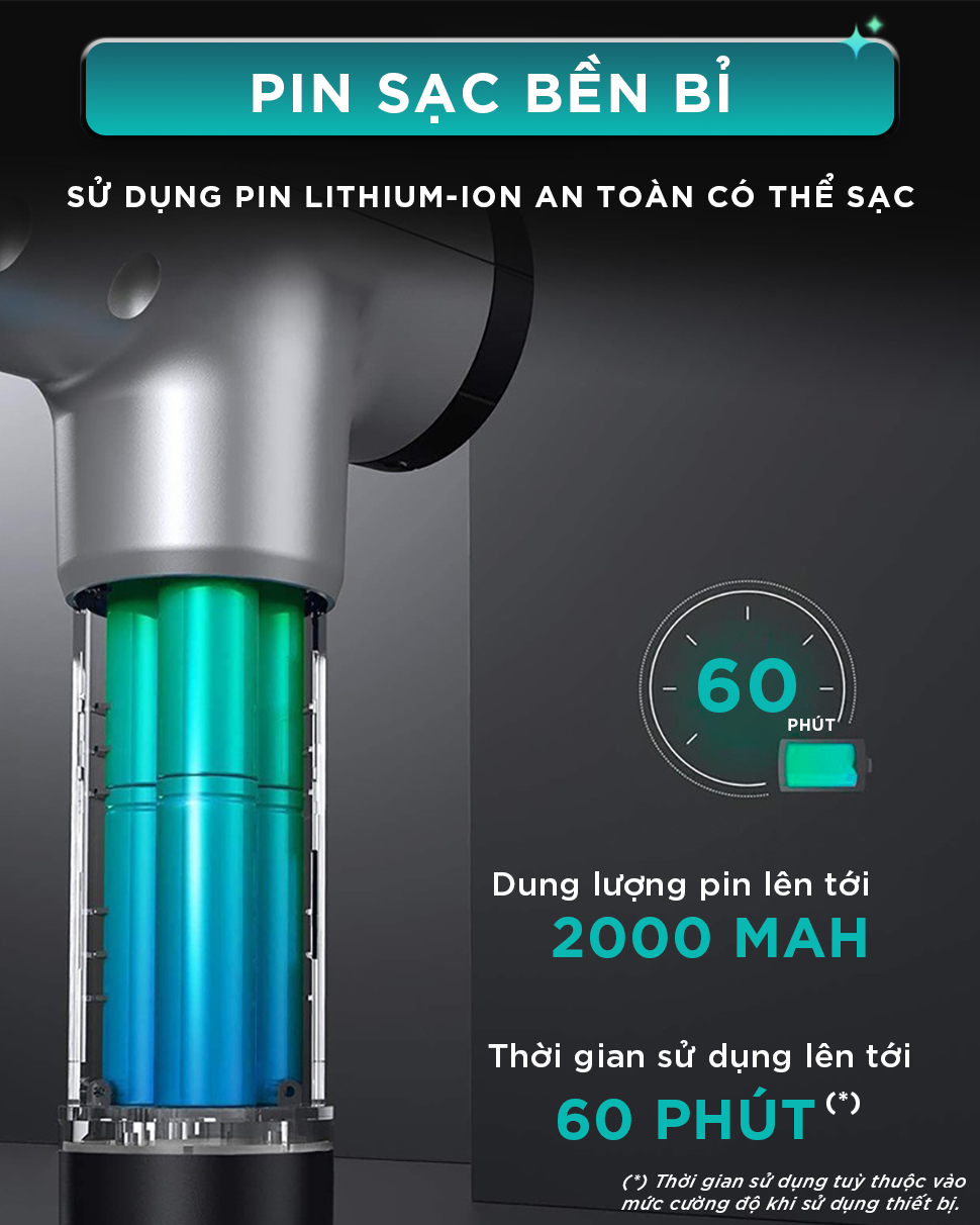 Máy Massage Cầm Tay 6 Cấp Độ KINGTECH KH-320 - Mát Xa Toàn Thân Giúp ...