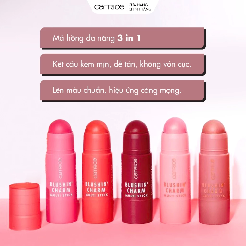Thỏi Má Hồng Đa Năng 3in1 Catrice Blushin' Charm Multi Stick 5.5g - Má ...
