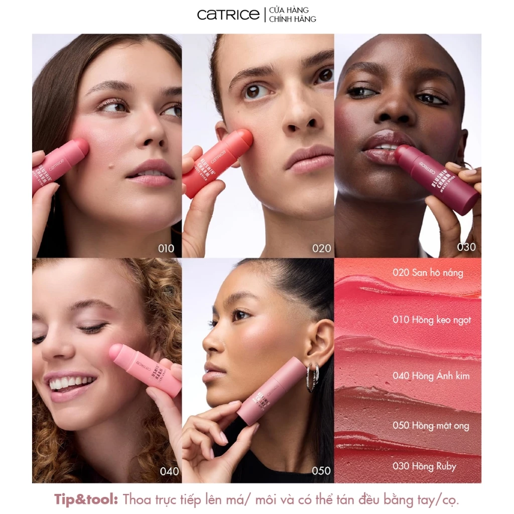 Thỏi Má Hồng Đa Năng 3in1 Catrice Blushin' Charm Multi Stick 5.5g - Má ...