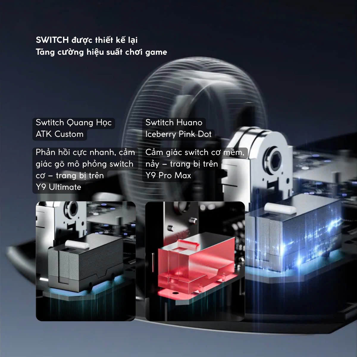 Chuột chơi game không dây form công thái học ATK Y9 Ultimate ...