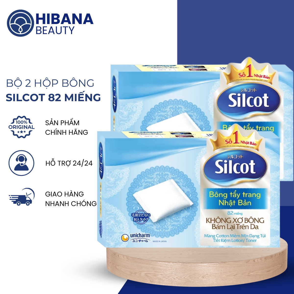 Bộ 2 hộp Bông trang điểm (bông tẩy trang) Silcot 82 miếng/hộp | Shopee ...