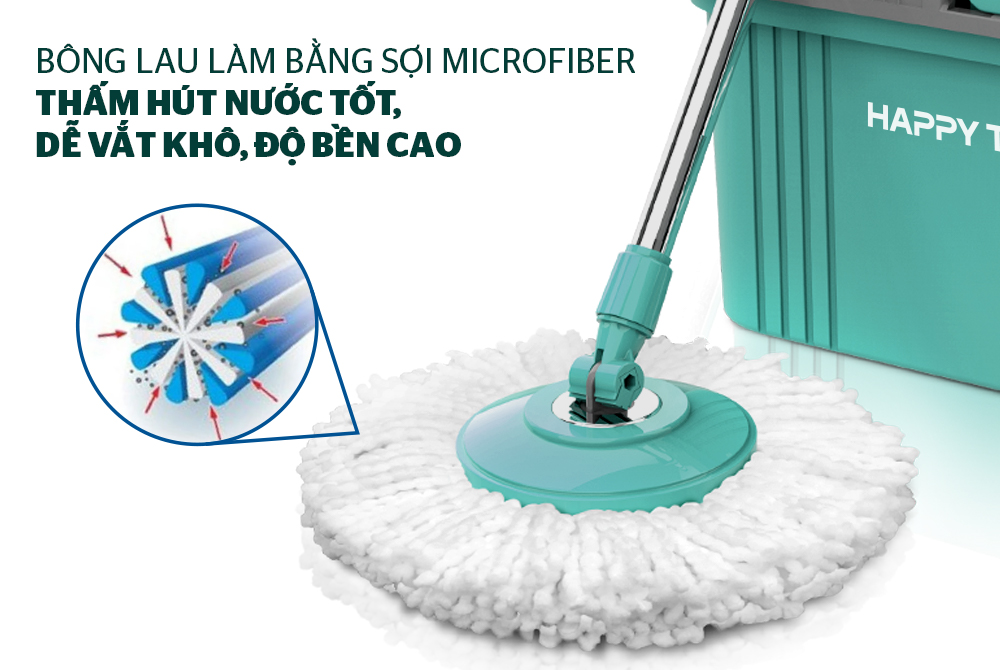 Bộ Lau Nhà Xoay 360 Độ Sunhouse HAPPY TIME KH-CL330S - Bảo Hành 6 Tháng ...