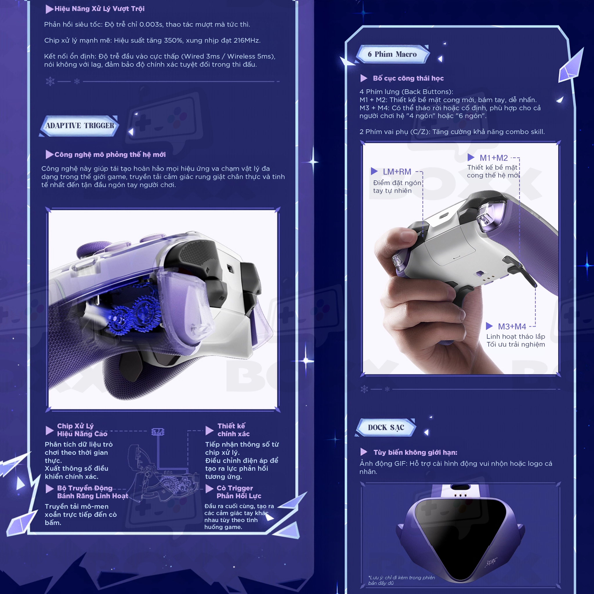 Tay cầm Flydigi Apex 5 phiên bản Genshin Impact SKIRK Limited Edition