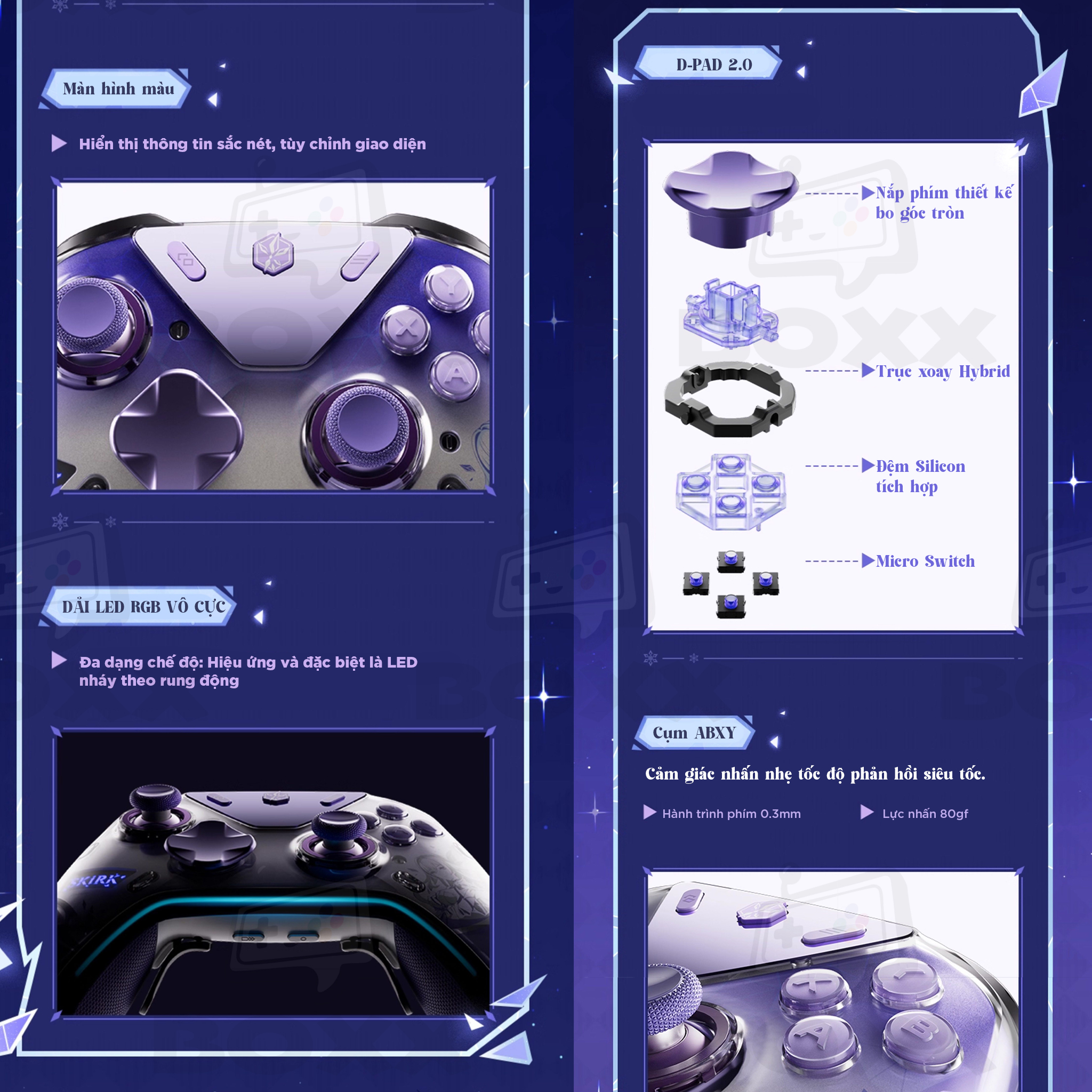 Tay cầm Flydigi Apex 5 phiên bản Genshin Impact SKIRK Limited Edition