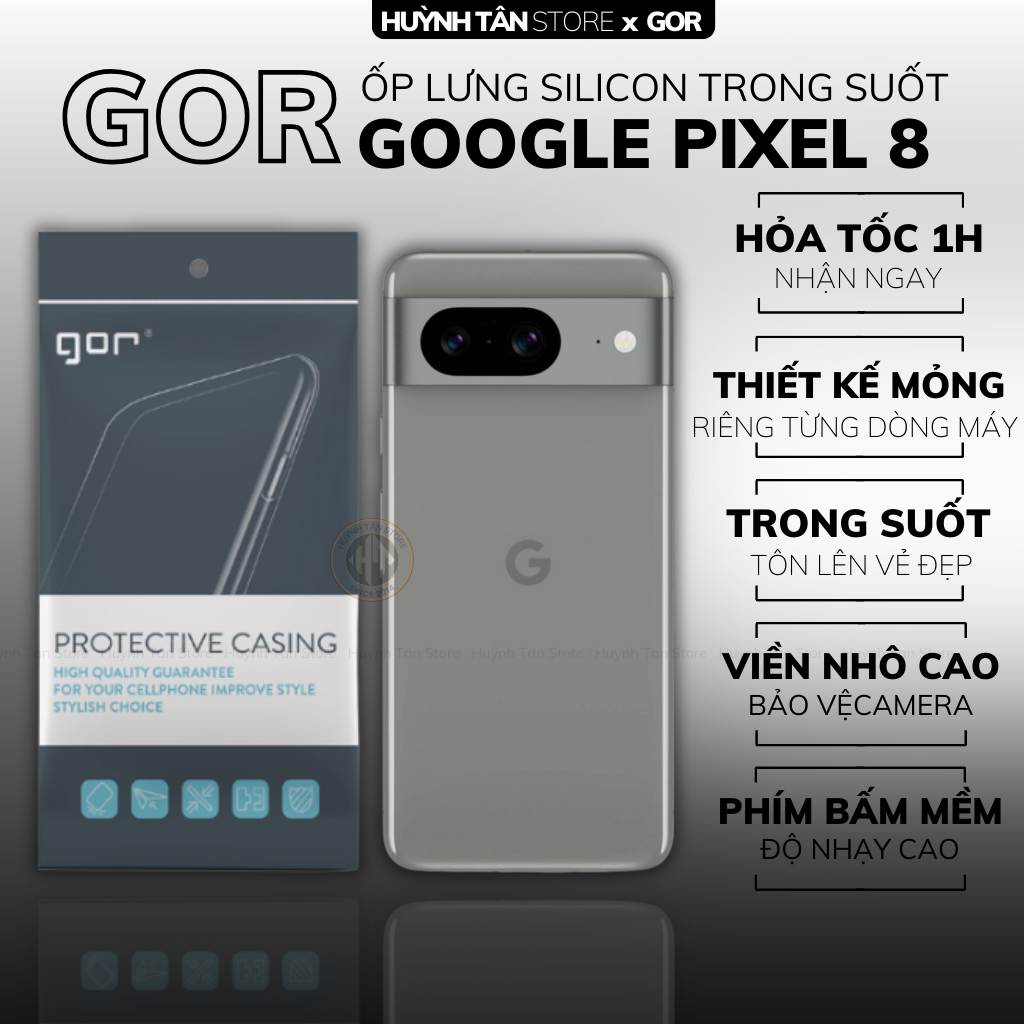 Ốp lưng điện thoại google pixel 8 pro px 8 8a trong suốt viền bo bảo vệ ...