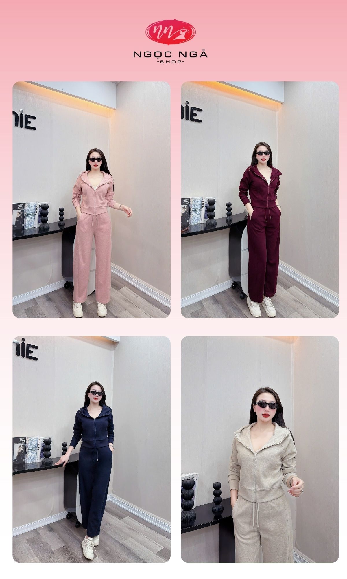 Bộ Nỉ Kéo Khóa Nữ Cao Cấp KELIVY – Đồ Bộ Form Chuẩn, Mềm Mịn, Giữ Ấm ...