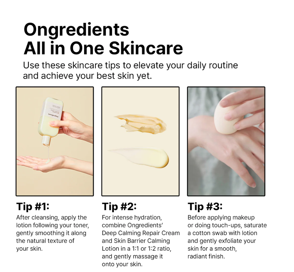 Sữa dưỡng ẩm phục hồi Ongredients Centella Asiatica Skin Barrier ...