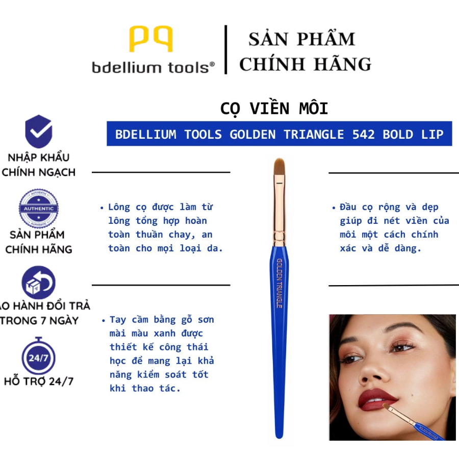 Cọ Che Khuyết Điểm,Tán Son, Kẻ Viền Môi Chuẩn Xác Bdellium Tools Golden ...