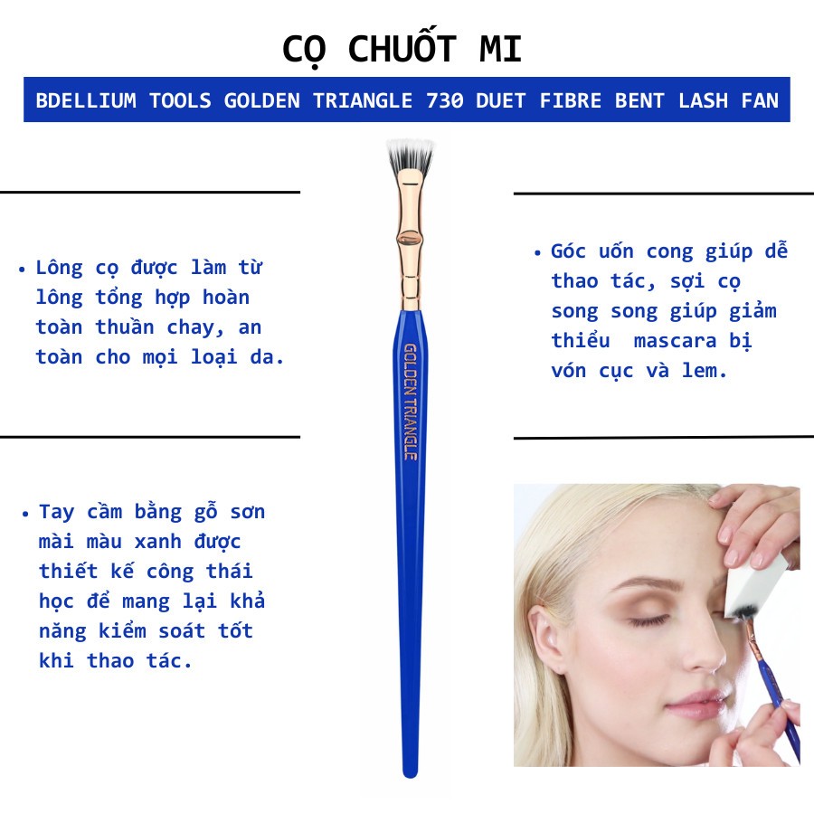 Cọ Chuốt Mi Cong Và Highlight Dẹt Bdellium Tools Golden Triangle 730 ...