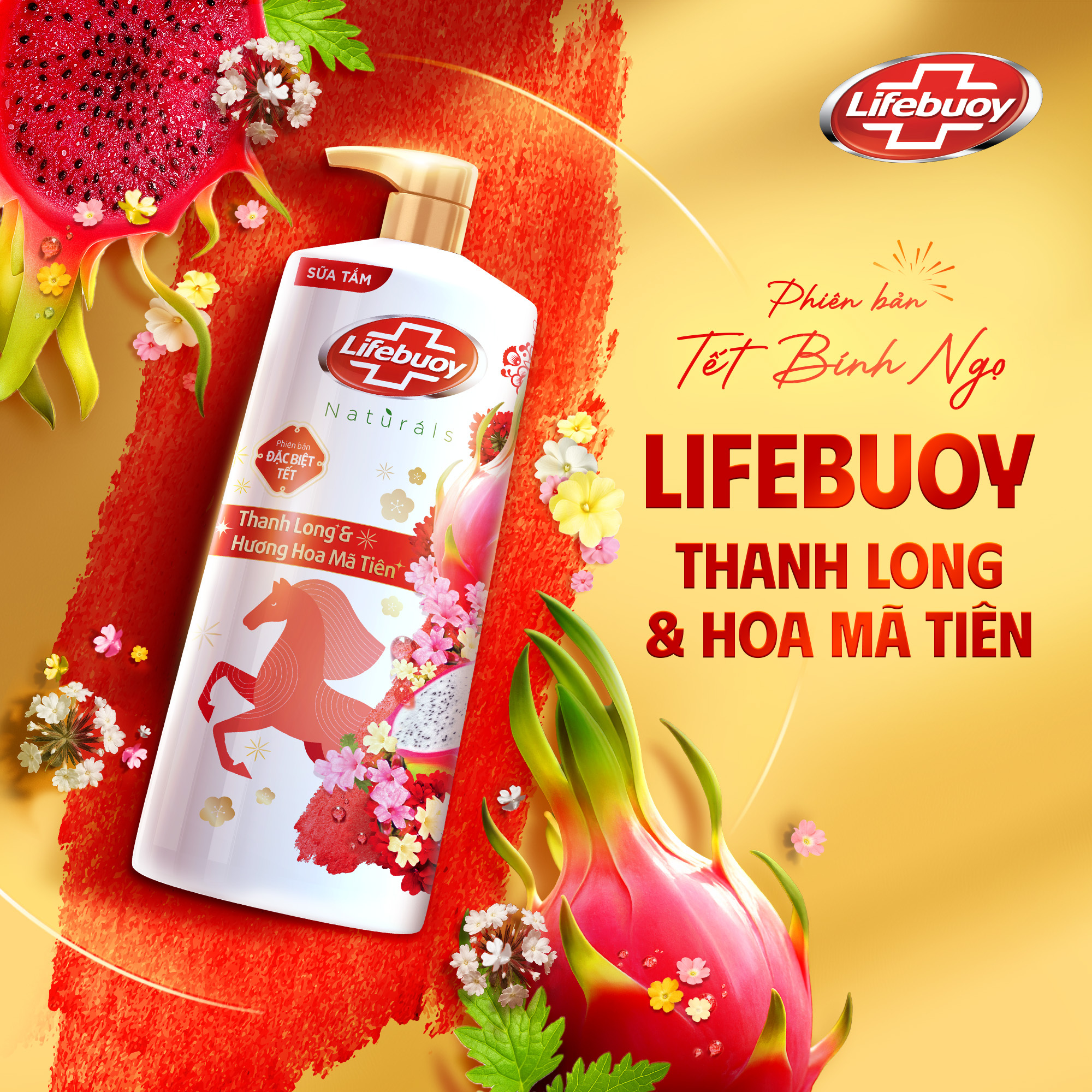 Sữa tắm Lifebuoy Phiên Bản Đặc Biệt Tết - Thanh Long & Hoa Mã Tiên 800g ...