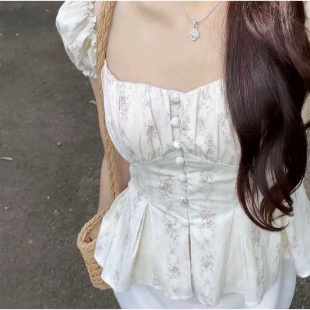 [ bigsize 60-90kg] Áo kantop tiểu thư nút bọc mã 542 | Shopee Việt Nam