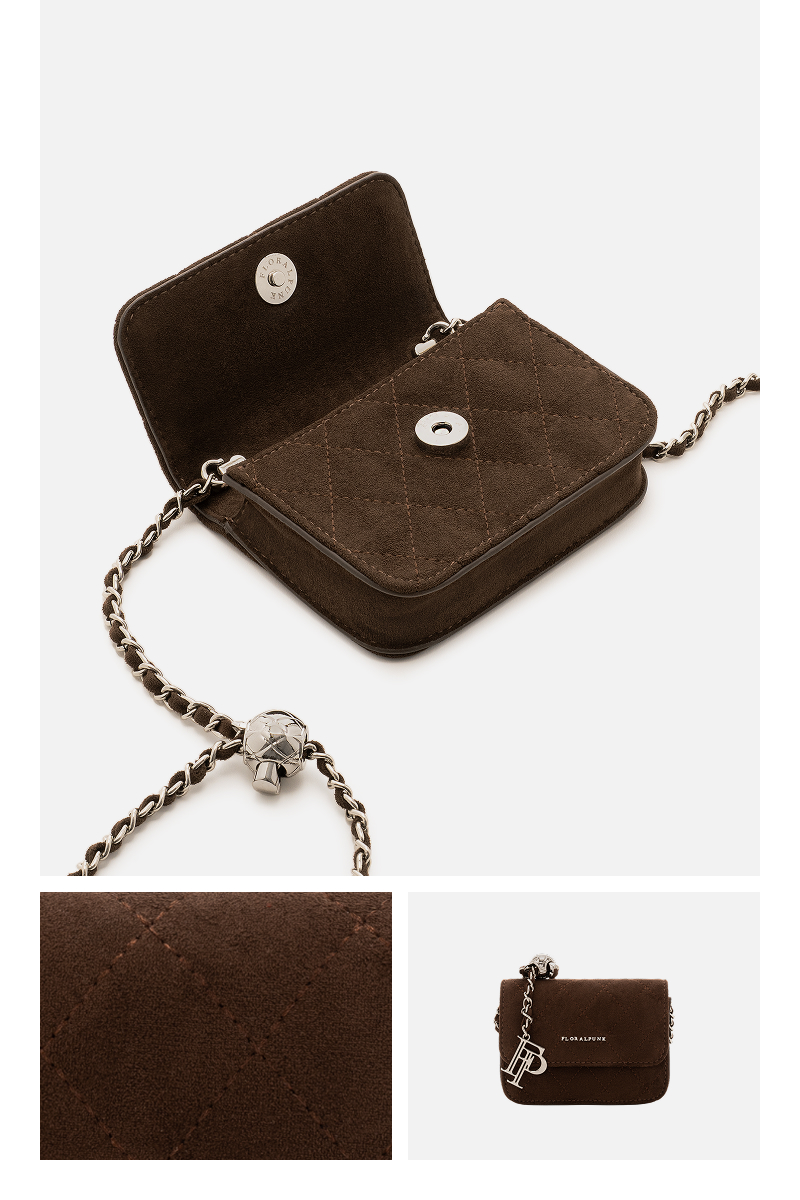 [NEW] Túi / Ví đeo chéo Floralpunk Ivy Chain Mini - Suede Brown ...