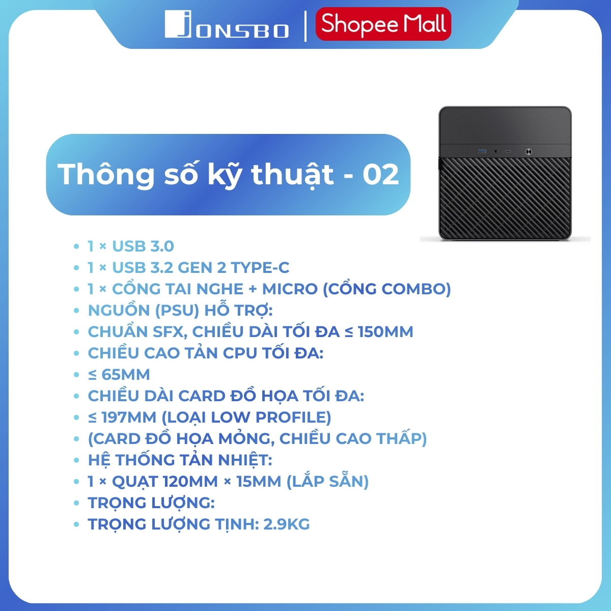 Vỏ Case PC NAS Jonsbo N2 Black – Nhỏ Gọn, Cao Cấp, Tối Ưu Lưu Trữ 5 HDD ...