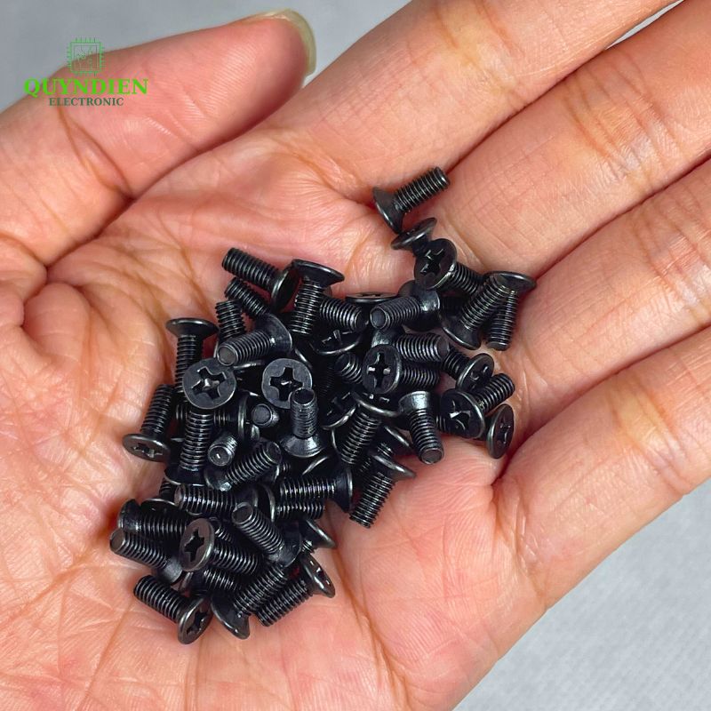 Ốc vít ren mịn M3x8mm đầu COL dài 8mm Túi 500 con bắt vỏ ampli, phụ ...