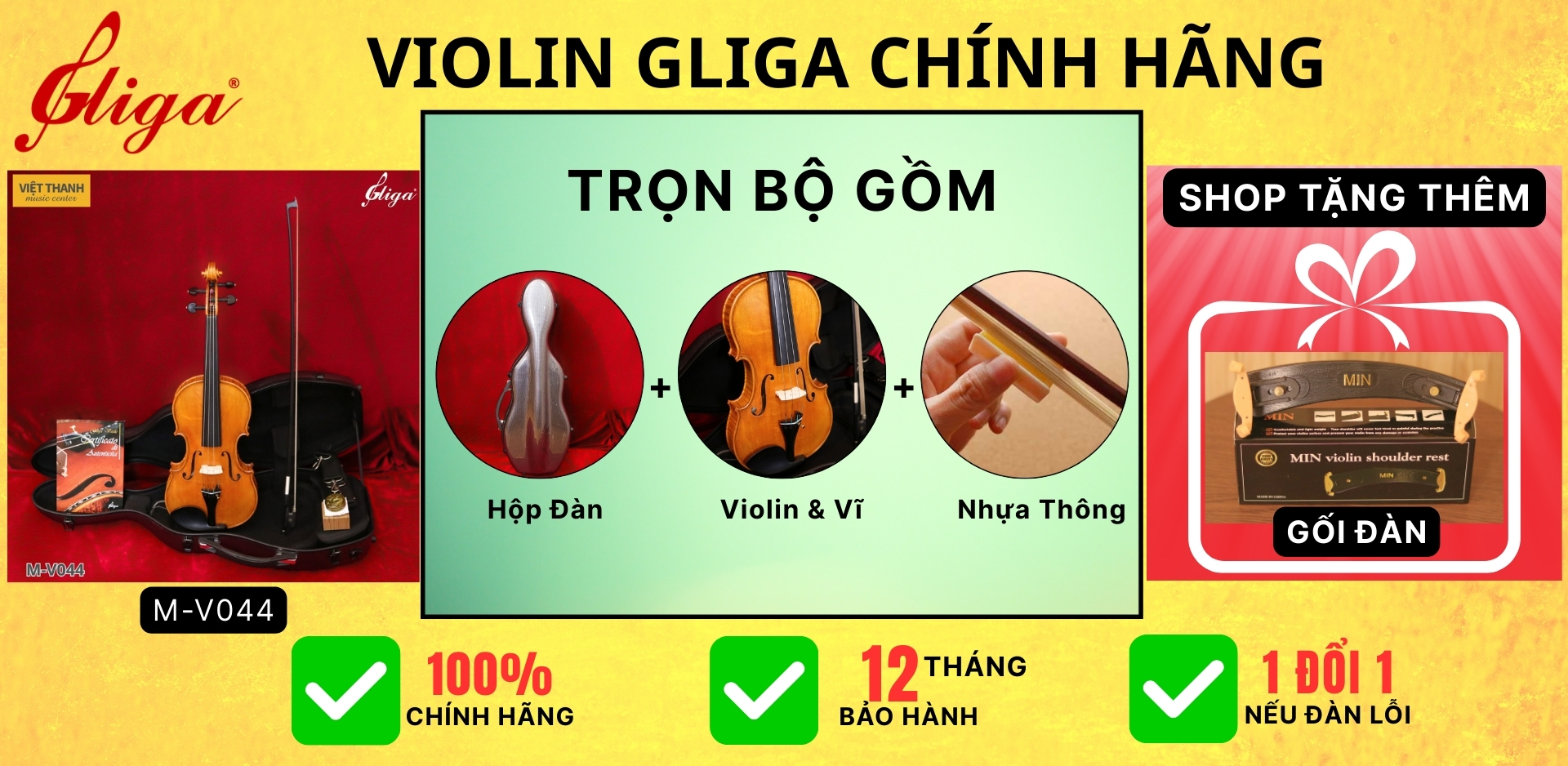 Đàn Violin GLiga MAESTRO mã M-V044 size 4/4 | Handmade In Romania ...