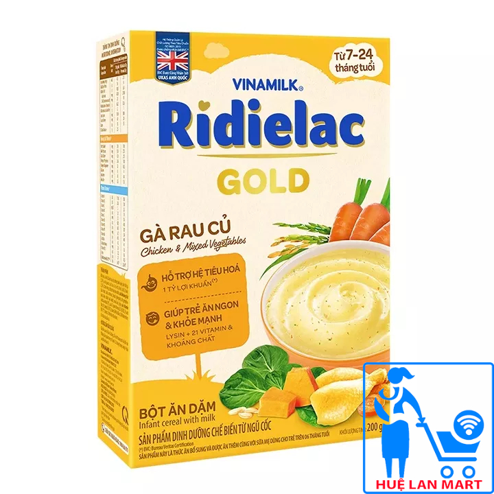 [CHÍNH HÃNG] Bột Ăn Dặm Vinamilk Ridielac Gold Gà Rau Củ Hộp 200g ...