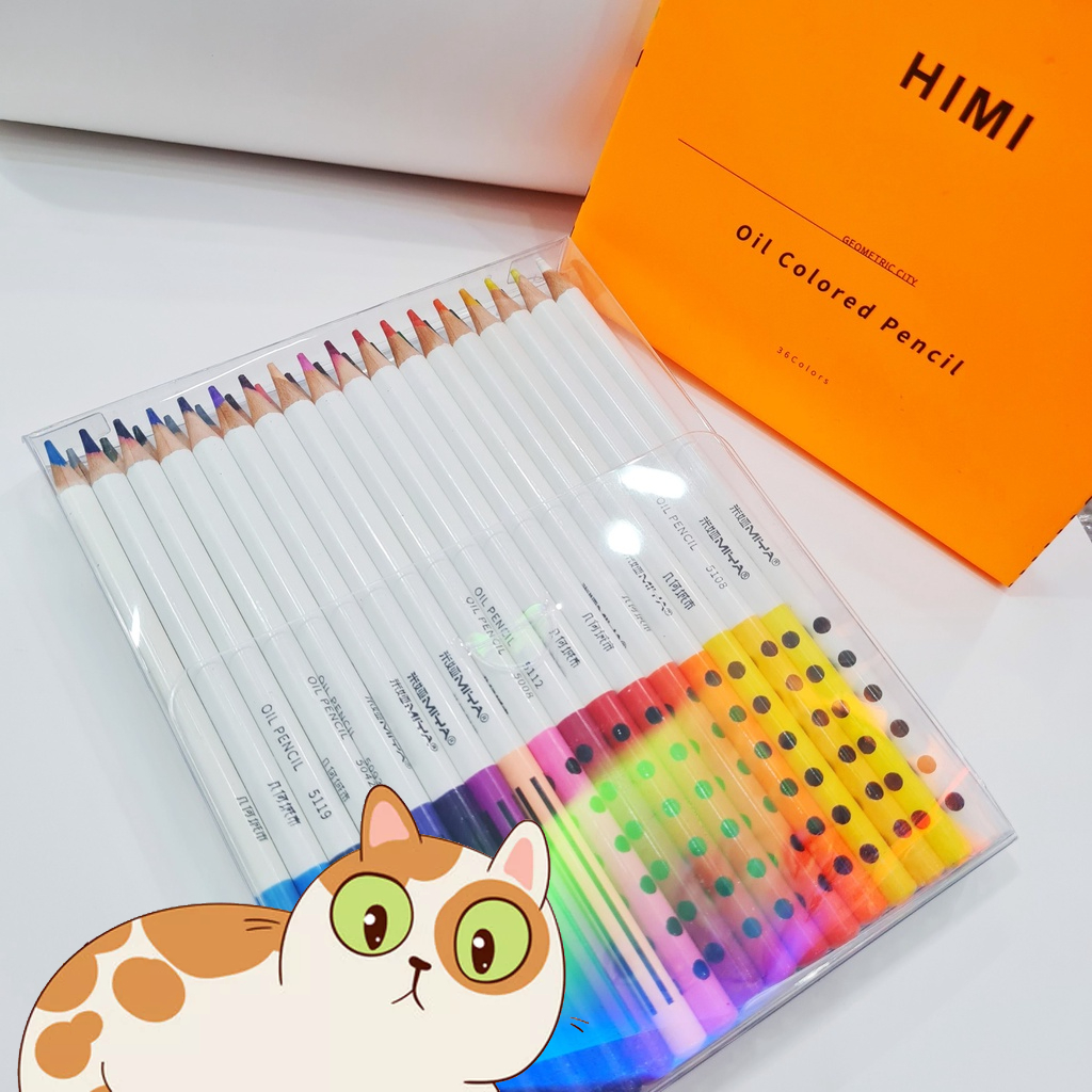 Chì Màu Gốc Dầu Himi 36 màu Oil Colored Pencil Màu tô Xịn Mịn | Shopee ...