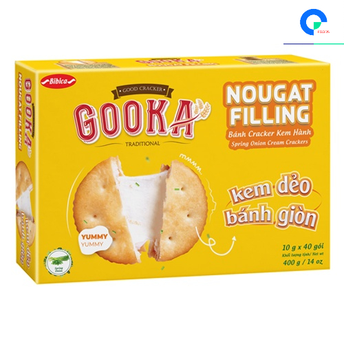 Bánh Gooka Cracker Nougat Filling (Hành; Tảo; Dừa Sầu Riêng) - Bibica ...