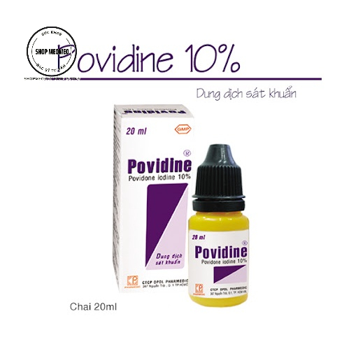 Povidine chai 20 ml Dung Dịch Sát Khuẩn Povidon Iod 10 % (Pharmedic ...